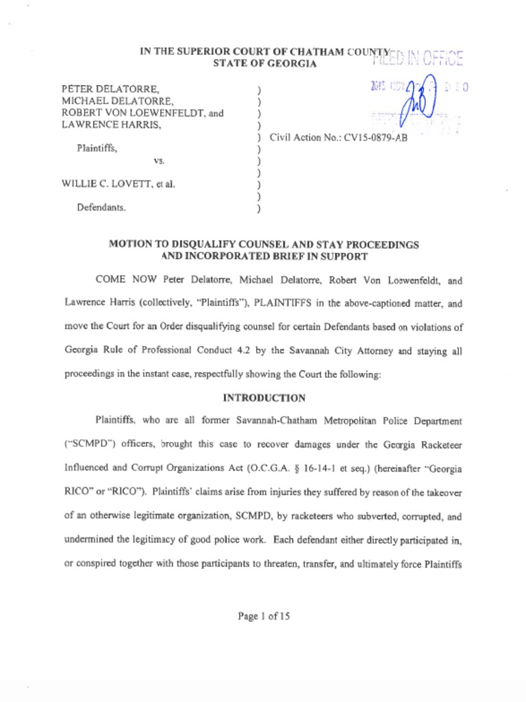 Motion To Disqualify Counsel | PDF