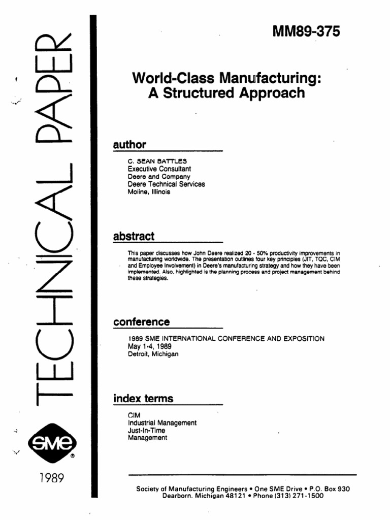 World Class Manufacturing | PDF | Inventory | Competition
