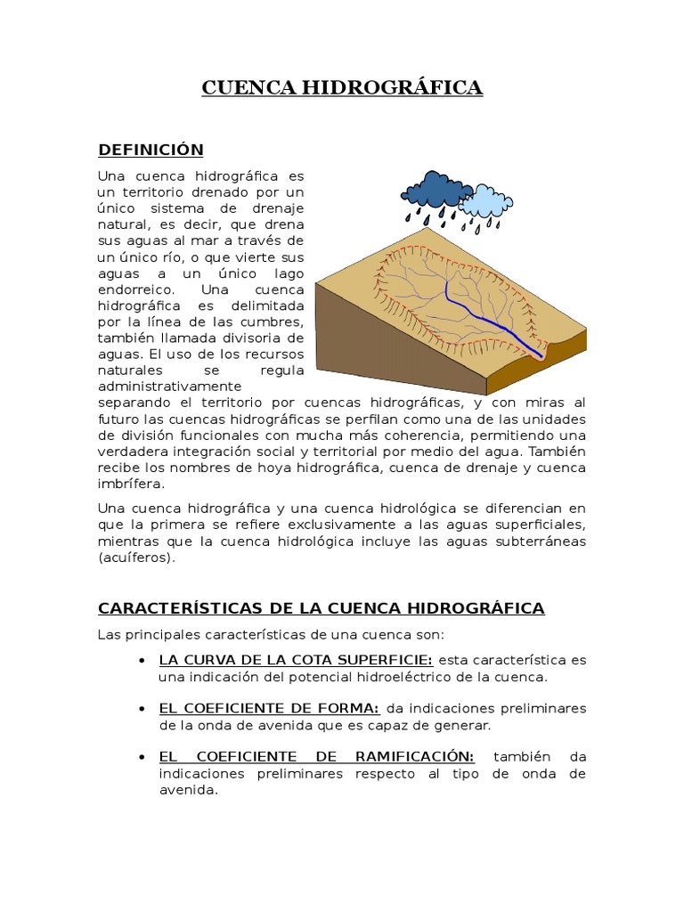 Definición y Tipos de Cuencas Hidrográficas | PDF | Cuenca de drenaje | Río