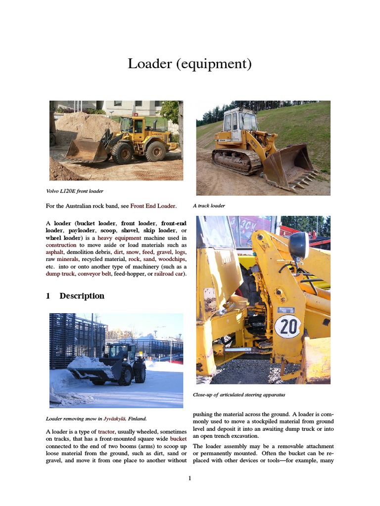 Loader (Equipment) | Download Free PDF | Loader (Equipment ...
