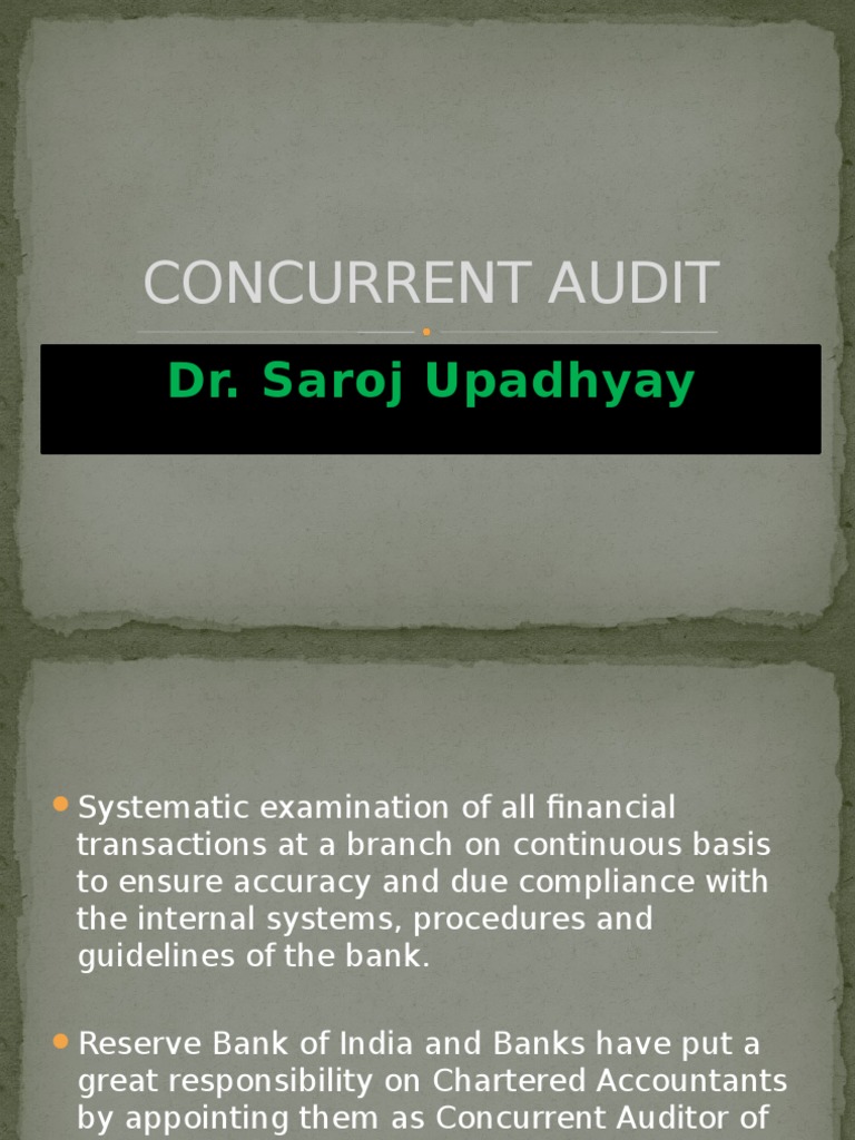 Concurrent Audit | PDF | Cheque | Payments