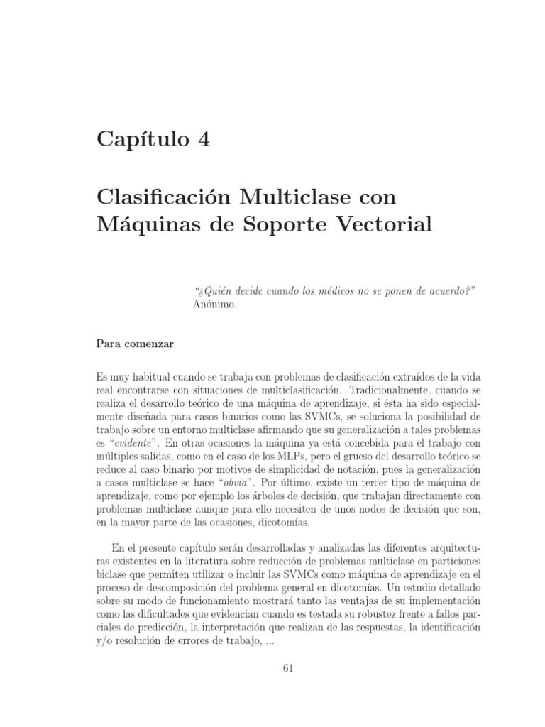 SVM Multiclase: Descomposición y Reconstrucción | PDF | Máquinas de ...