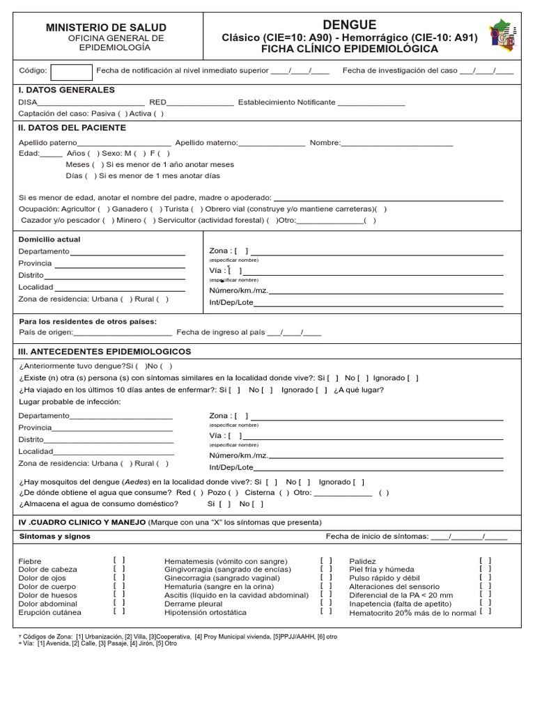 Ficha Dengue