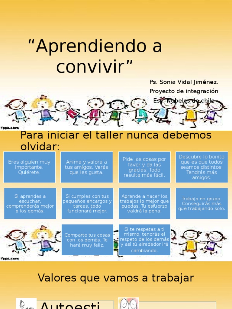 Aprendiendo a Convivir y Amistad | PDF
