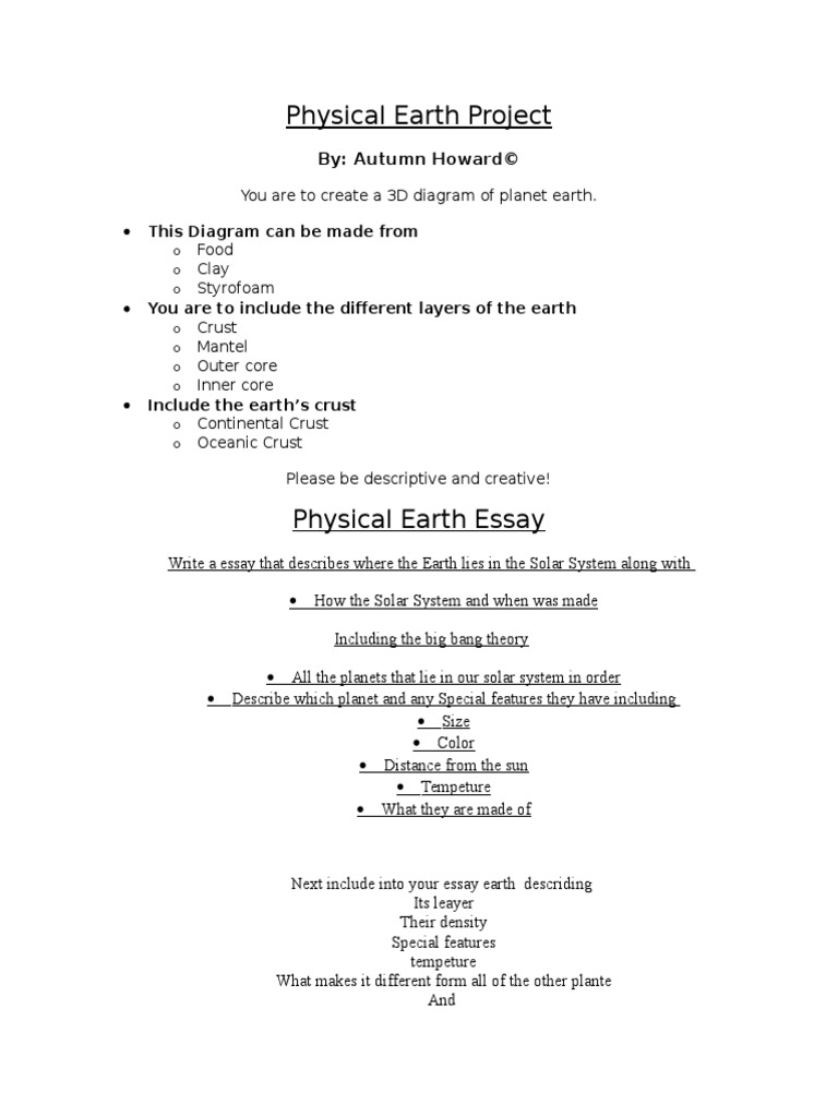Styrofoam Earth Layers Project Guide | PDF