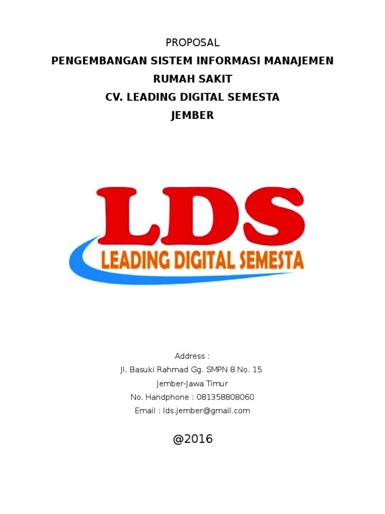 Proposal Simrs Lds 112016 | PDF | Teknologi & Rekayasa