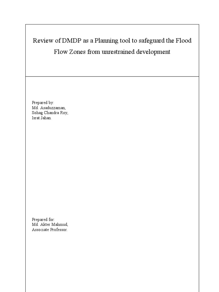 Review of DMDP | PDF | Flood | Zoning