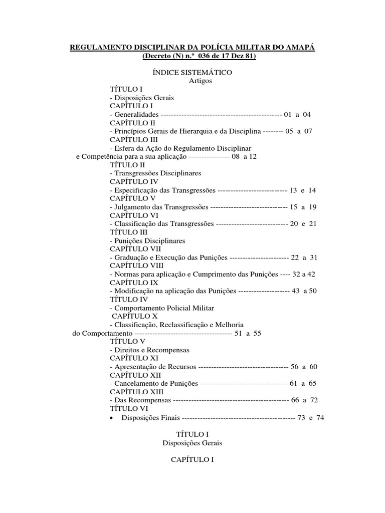 RDPM | Download grátis PDF | Oficial (Forças Armadas) | Polícia
