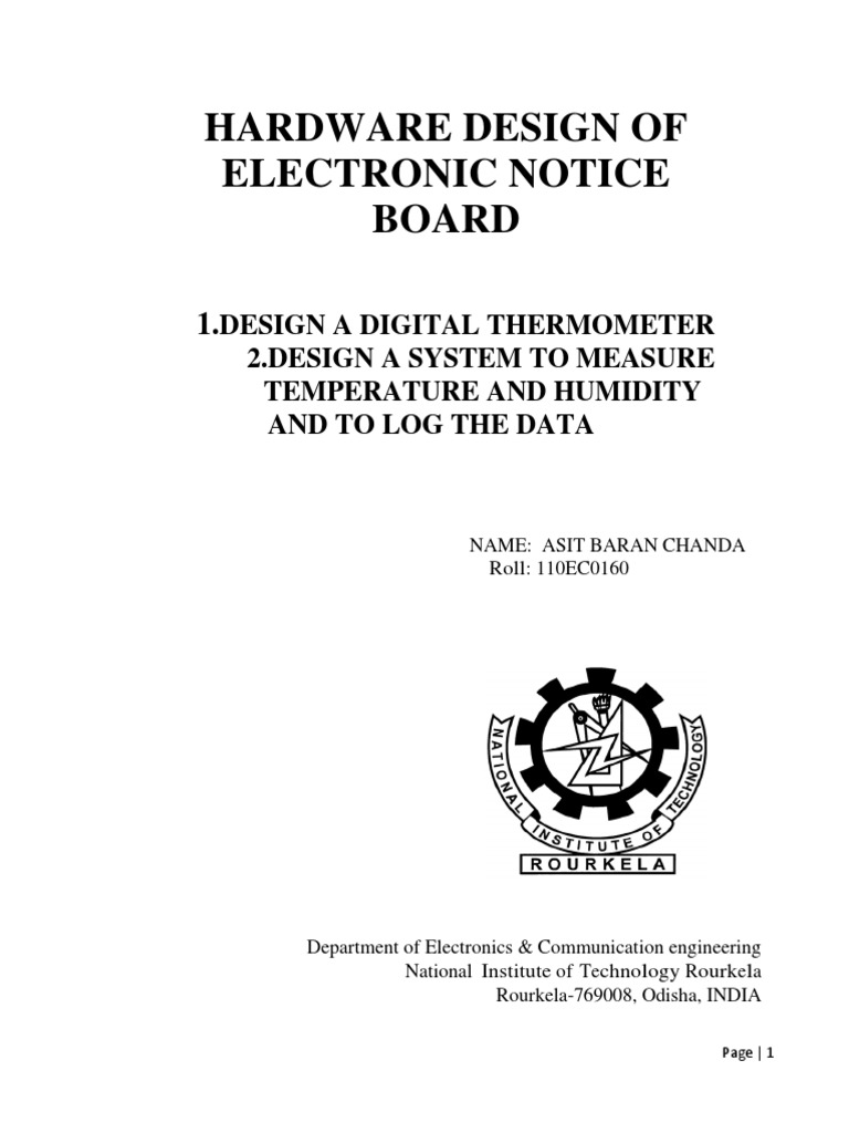 Hardware Design of Electronic Notice Board | Download Free PDF ...