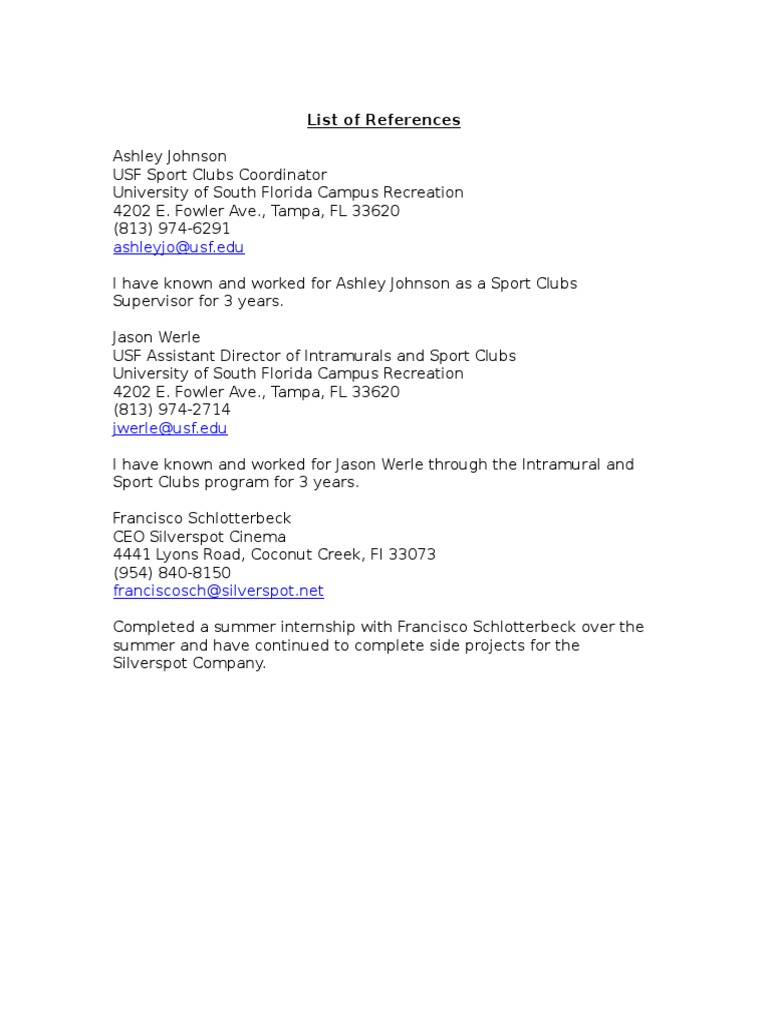 List of References Evr | PDF