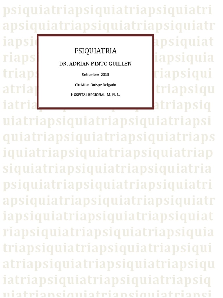 PS Libro Psiquiatrìa | PDF | Sinapsis | Tomografía de emisión de positrones