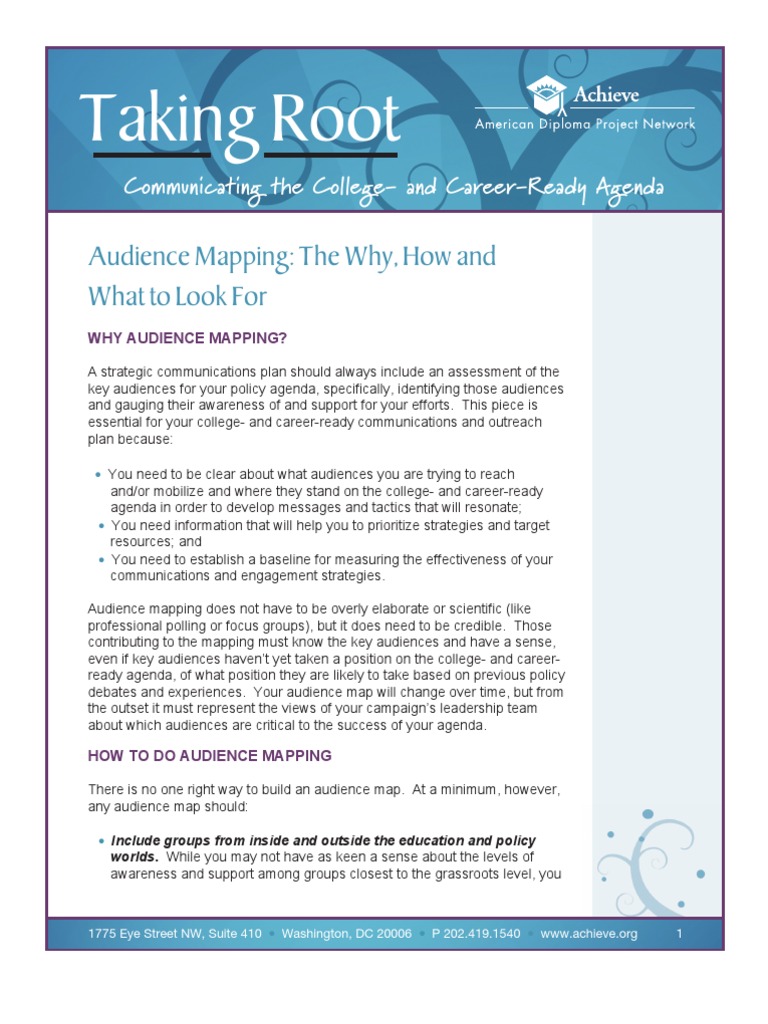 Audience Mapping | PDF | Strategic Communication | Cognition