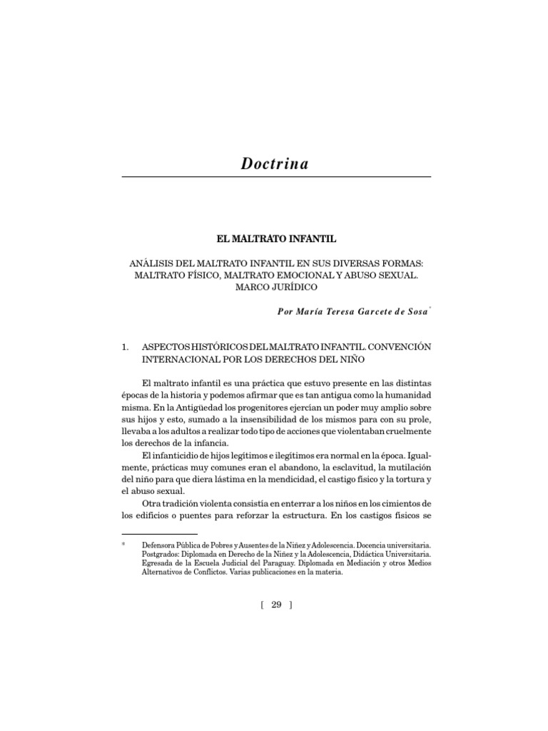 María Garcete El Maltrato Infantil | PDF | Abuso infantil | Violencia ...