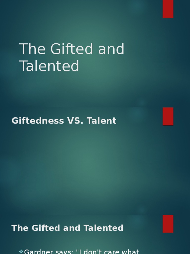 Distinguishing Giftedness from Talent | PDF | Intellectual Giftedness ...