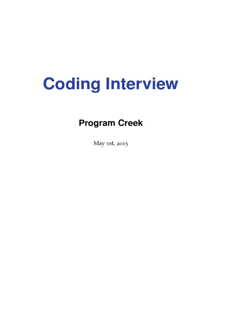 JAVA Coding Interview Questions and Answers | PDF | String (Computer ...