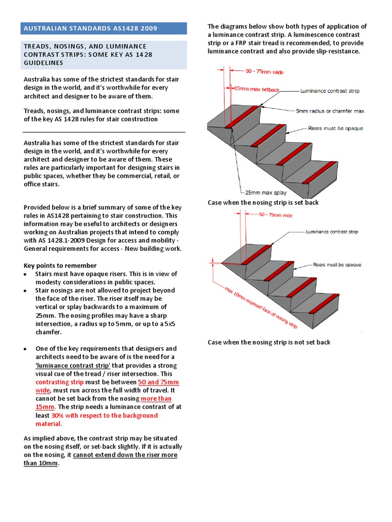 Pages From Australian Standards AS1428 Stair TreadsSINGLE PAGE | PDF