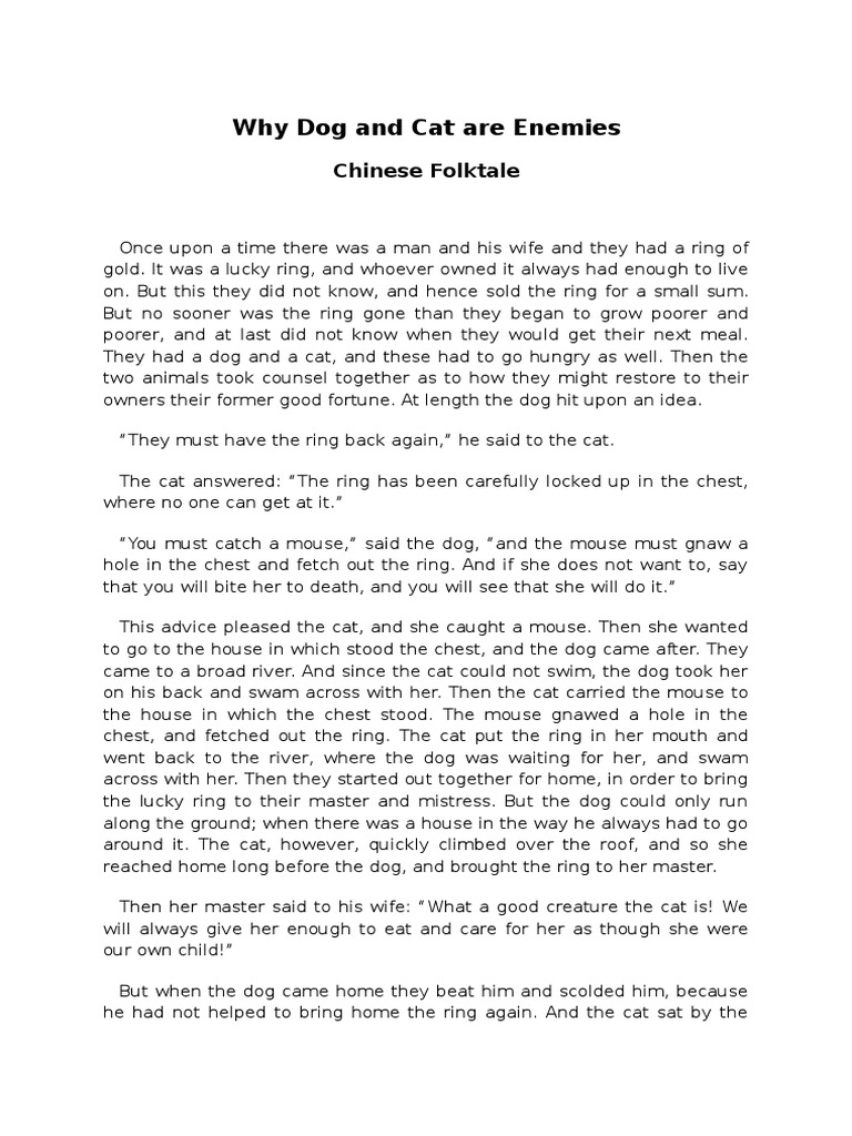 Origins of Dog and Cat Rivalry | PDF | General Fiction