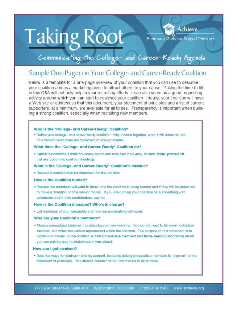 Sample Coalition Template | Public Sphere | Business