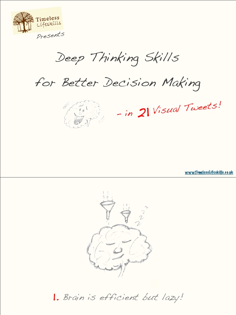 Learn Thinking Skills For Decision Making - in 21 Visual Tweets! | PDF ...