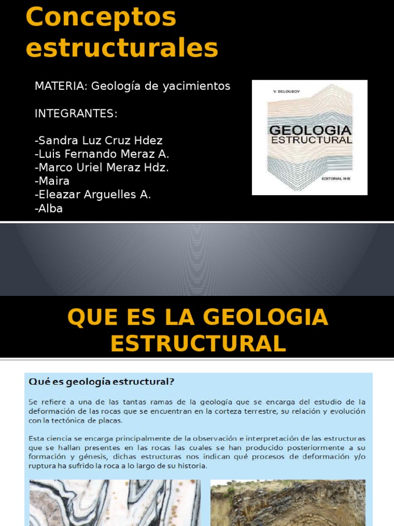 Conceptos Estructurales | PDF | Falla (geología) | Estrato