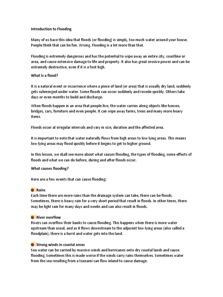 Introduction To Flooding | PDF | Flood | Flood Control