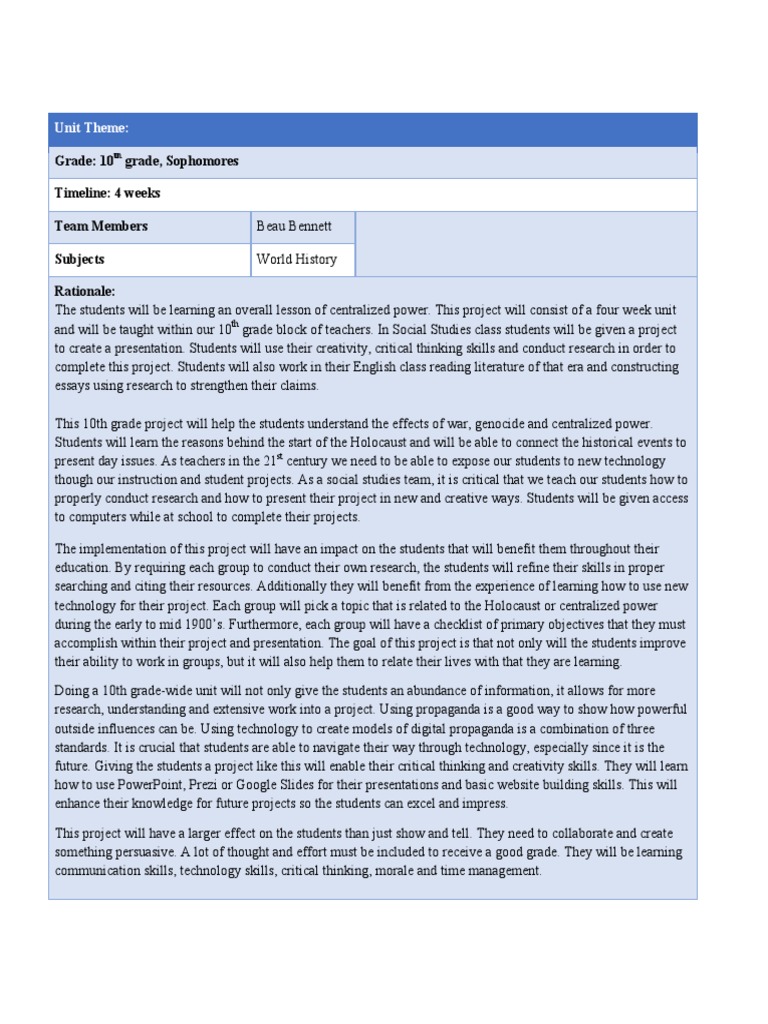 Interdisciplinaryunitrdg323 2 | PDF | The Holocaust | Cognition