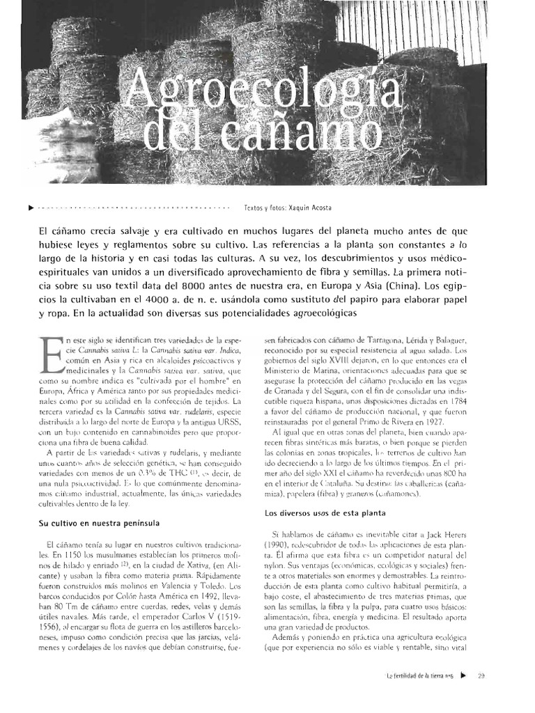 Agroecologia Del Cañamo Pdf Cáñamo Cannabis Droga
