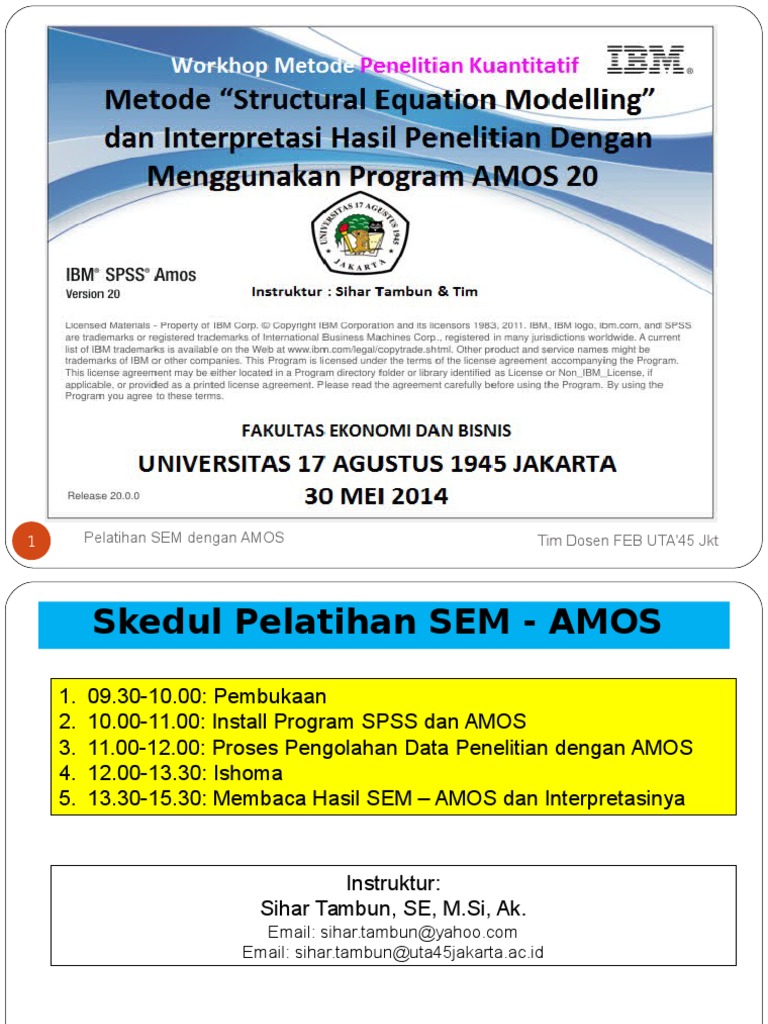 Modul SEM Dengan Amos | PDF