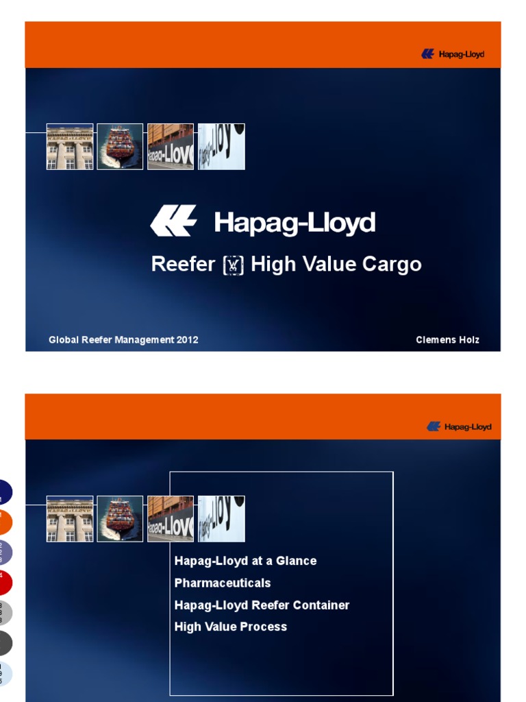 Presentation HapagLloyd Reefer High Value | PDF | Cargo | Containerization