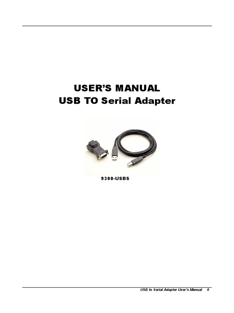 9300-USBS User's Manual (English) | PDF | Device Driver | Usb