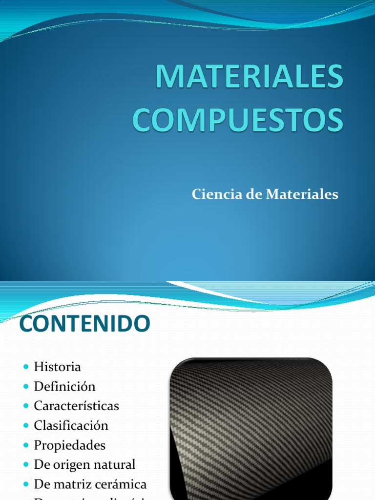Historia y definición de materiales compuestos | PDF | Material ...