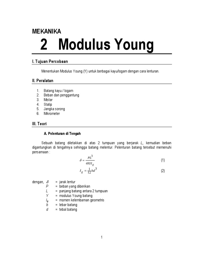 m2. Modulus Young | PDF
