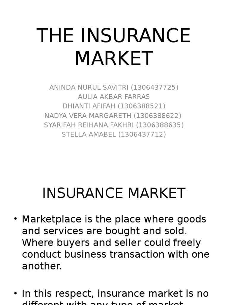Insurance Market Structure Guide | PDF | Reinsurance | Insurance