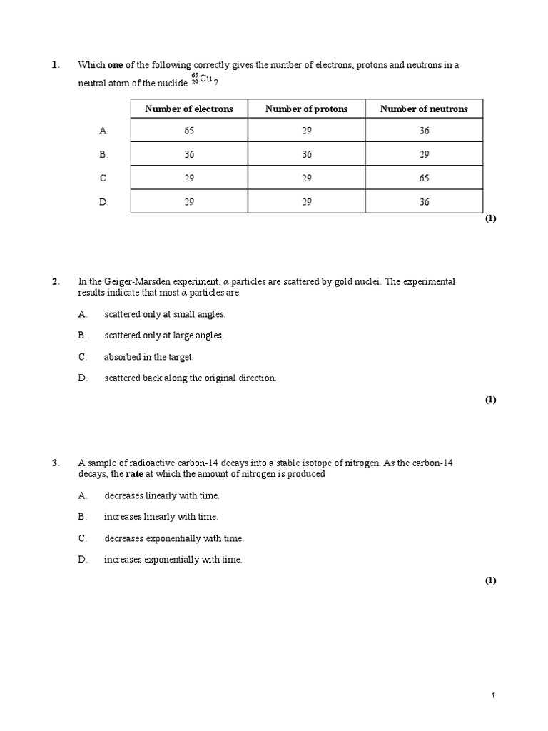 Atomic and Nuclear Physics Review Material | PDF | Nuclear Fission ...