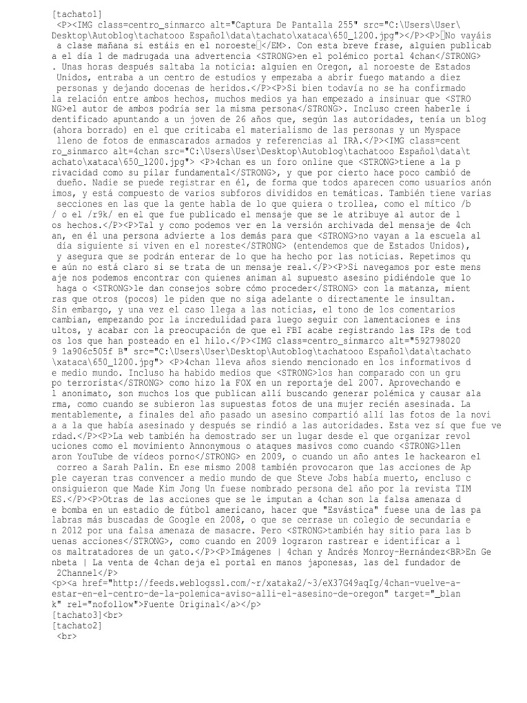 4chan Vuelve A Estar en El Centro de La Polmica Avis All El Asesino de ...