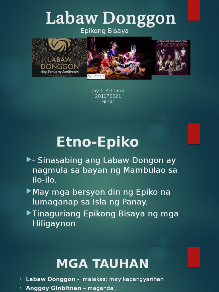 Labaw Donggon - Epiko Report | PDF