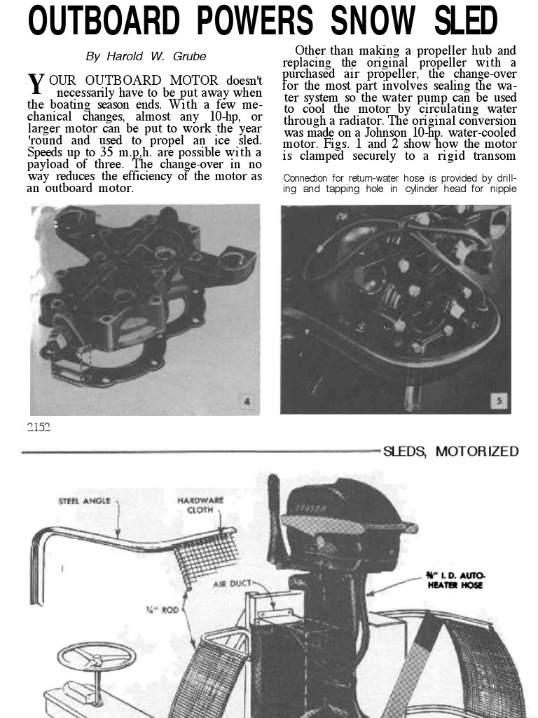 MOTORIZED SNOW SLED | PDF | Propeller | Pipe (Fluid Conveyance)