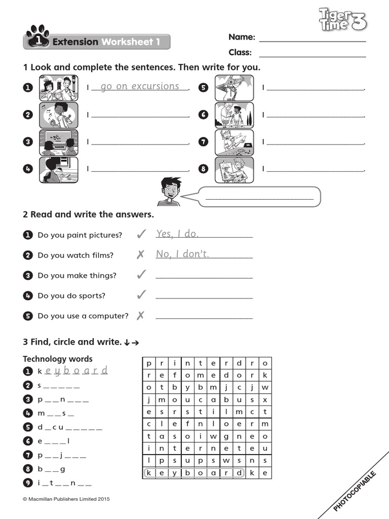 Tiger Time 3 U1 Extension 1 | PDF