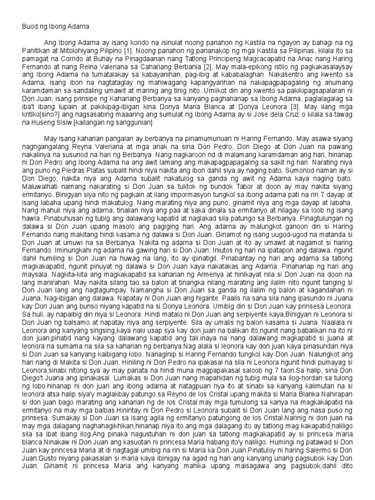 Buod NG Ibong Adarna | PDF
