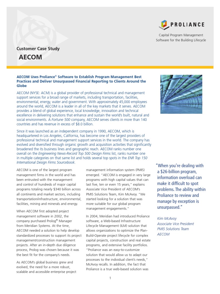 AECOM Case Study | PDF | Business | Computing