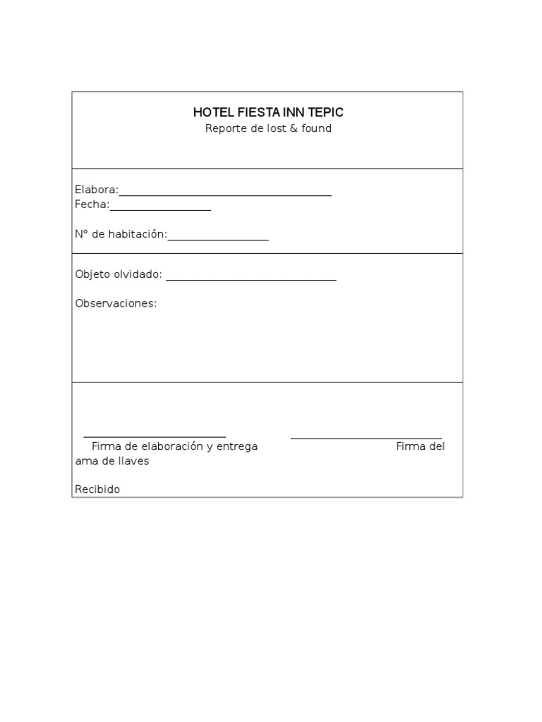 Formatos Ama de Llaves | PDF