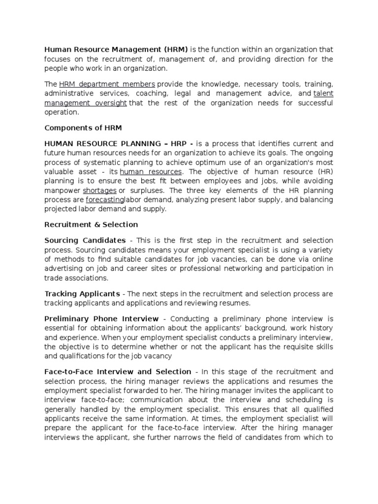 Script 1 - HRM | PDF | Human Resource Management | Recruitment
