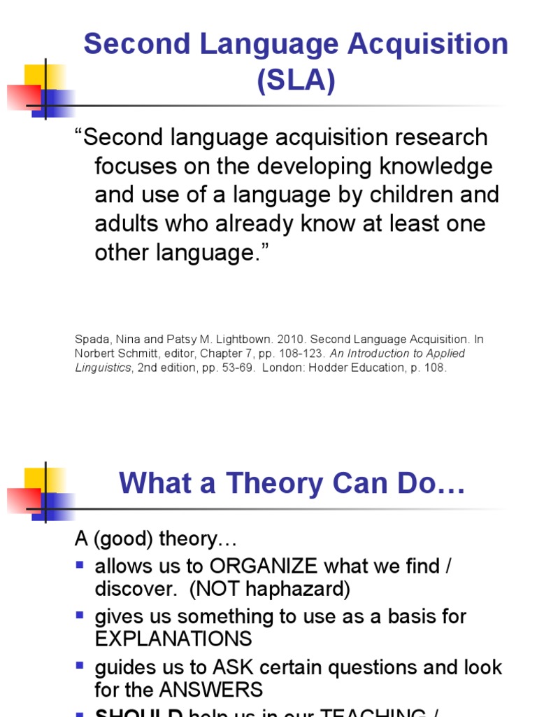 Second Language Acquisition Theories and Frameworks | PDF | Second ...