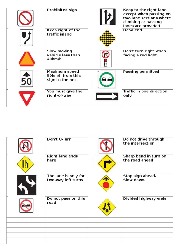 Traffic Signs Quebec