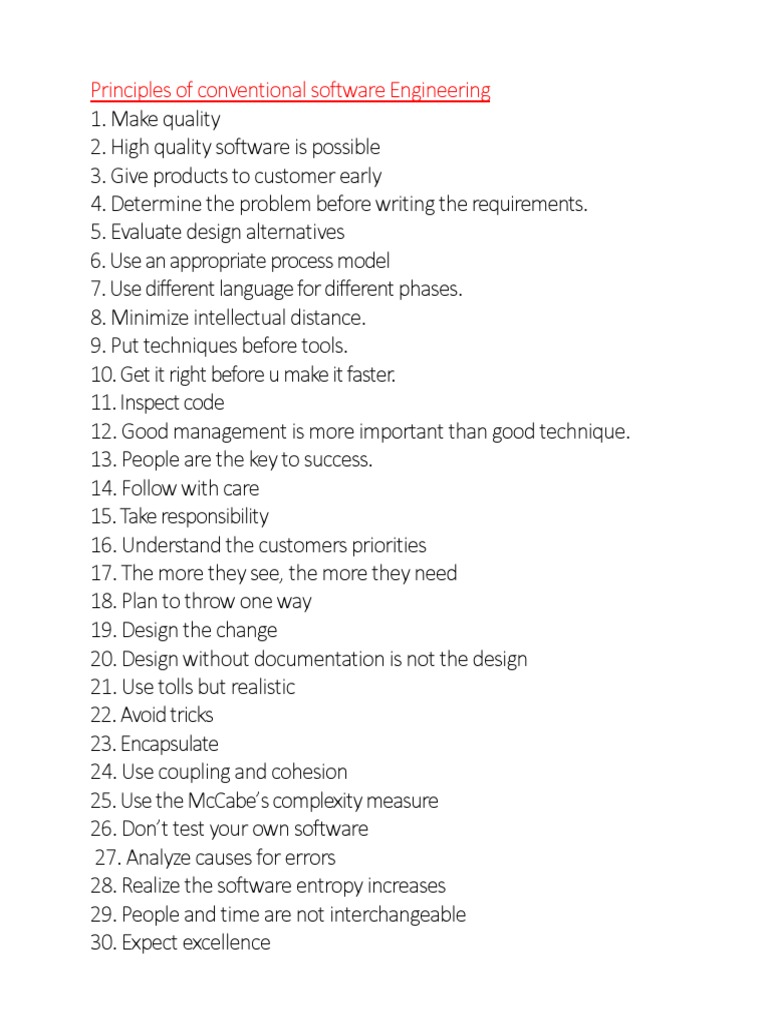 Principles of Conventional Software Engineering | PDF | Software ...