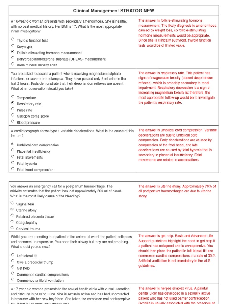 Clinical-Management STRATOG NEW | PDF | Miscarriage | Hormone ...