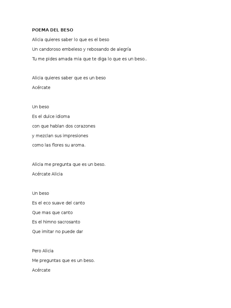 Poema Del Beso | PDF | Arte