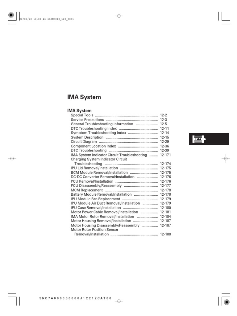 2007 Honda Civic Hybrid - Ima System | PDF
