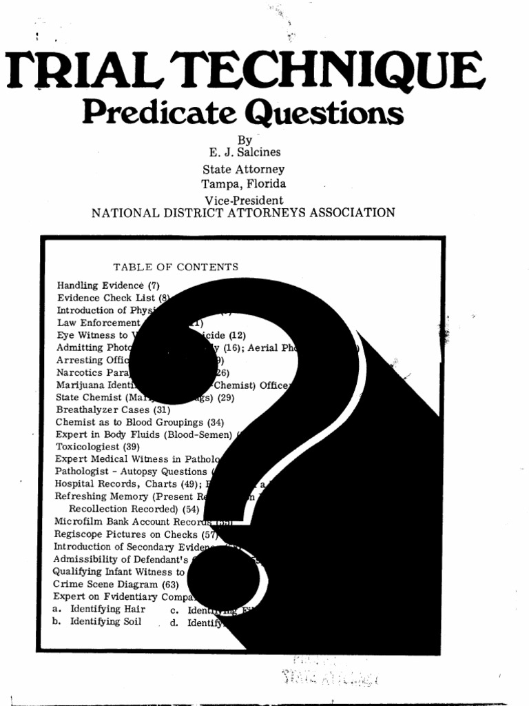 Trial Technique Questions | PDF