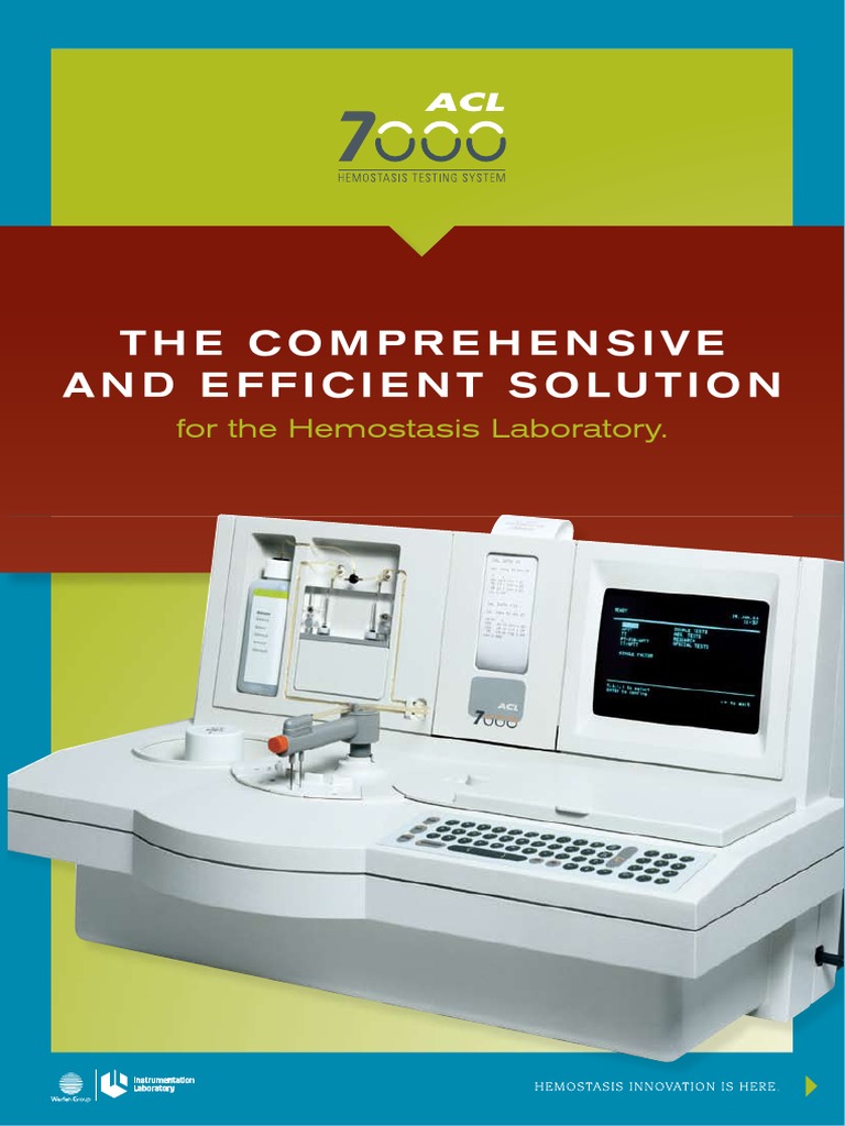 Acl 7000 - en | PDF | Coagulation | Tissue (Biology)